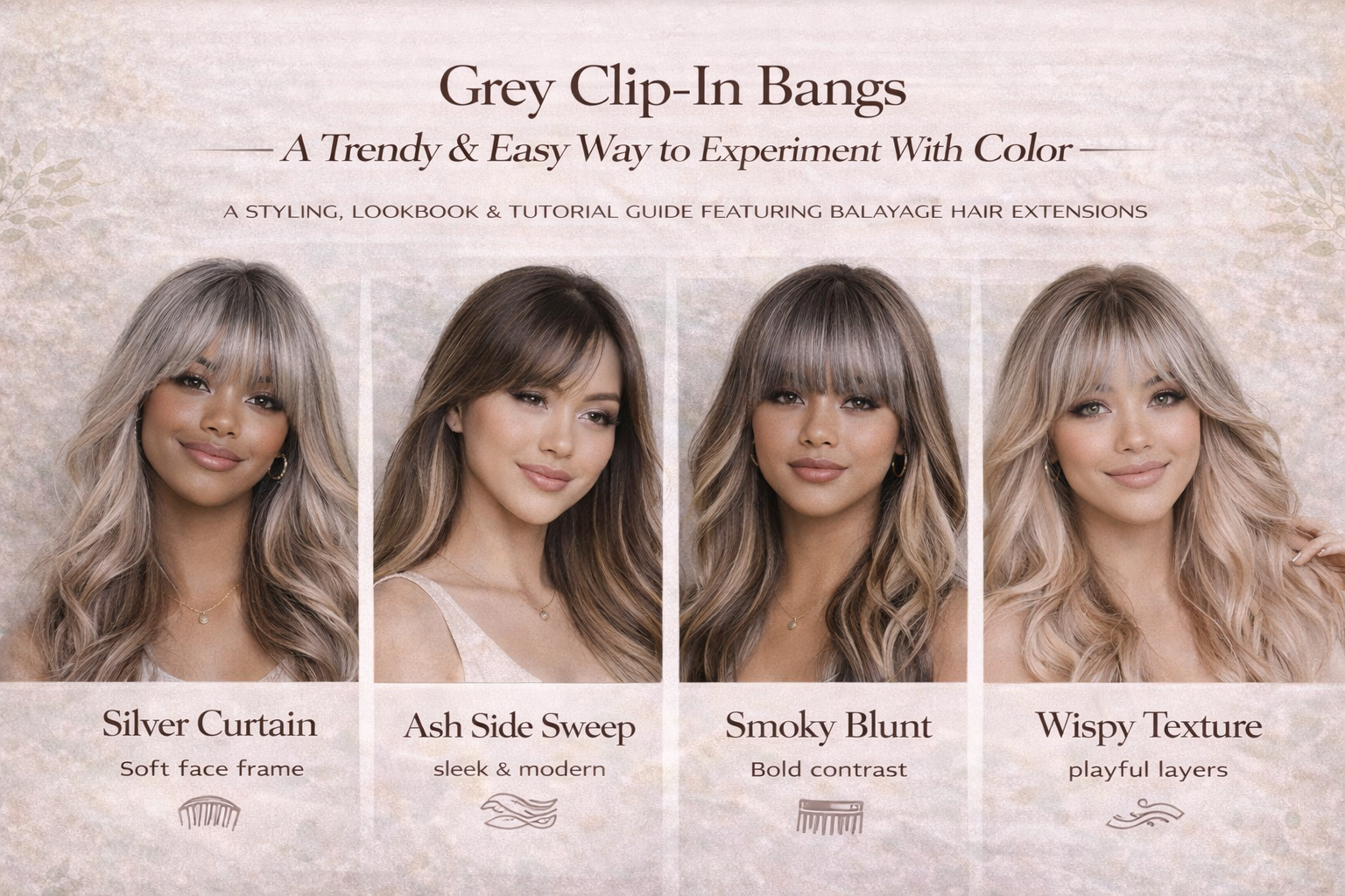 Grey Clip-In Bangs: A Trendy Easy Way to Experiment with Color – Fabulive