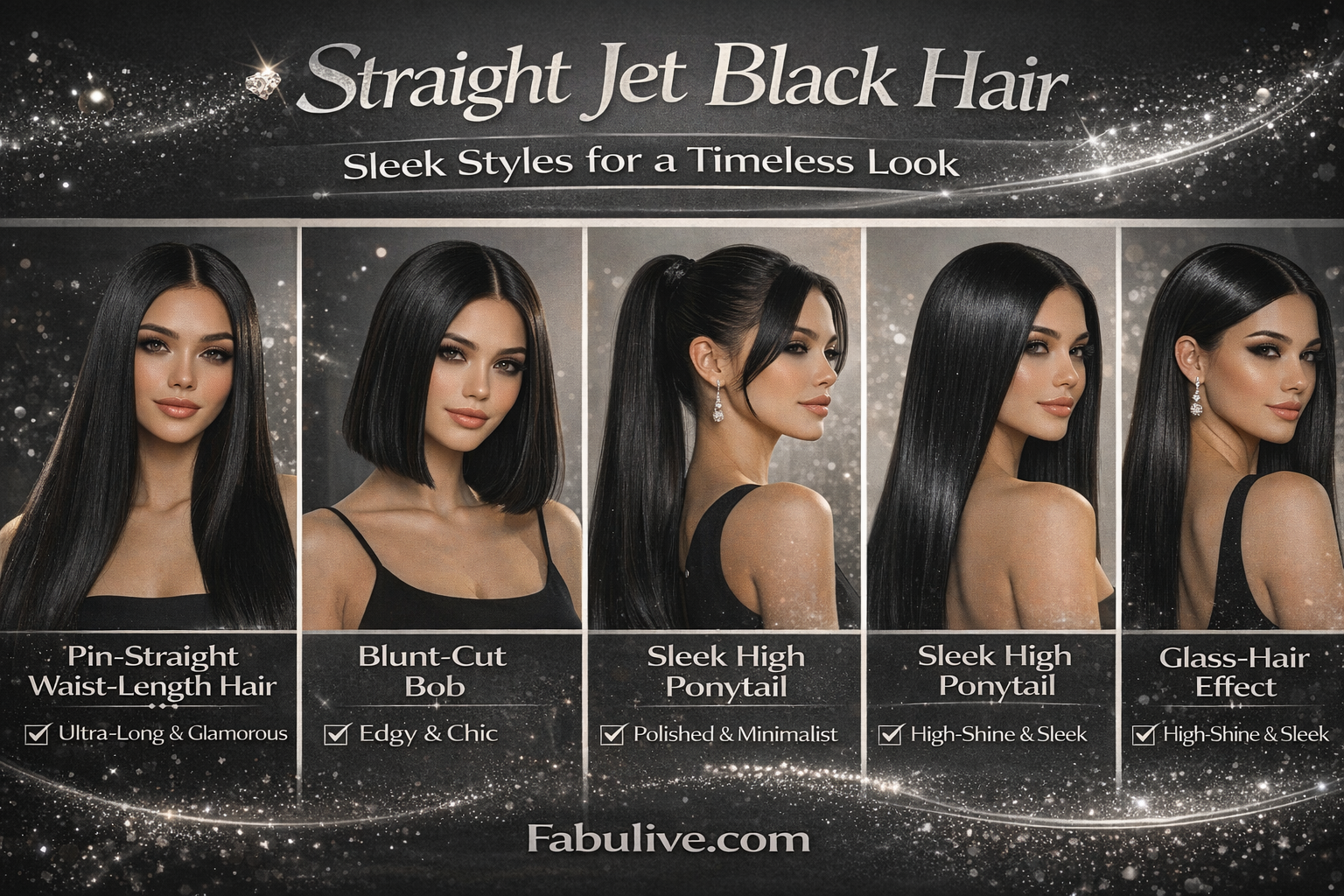 Straight Jet Black Hair: Sleek Styles for a Timeless Look – Fabulive